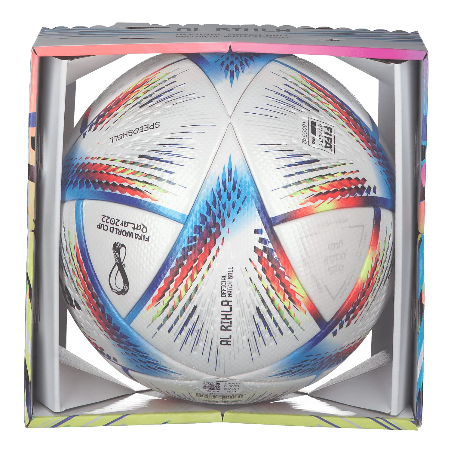 Adidas H57783 Rihla Pro Recreational Soccer Ball Unisex White / Pantone 5