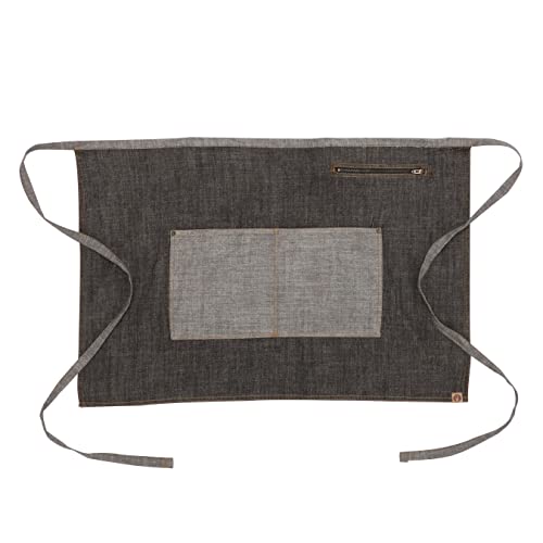 Chef Works Unisex Manhattan Half Bistro Apron, Black, One Size