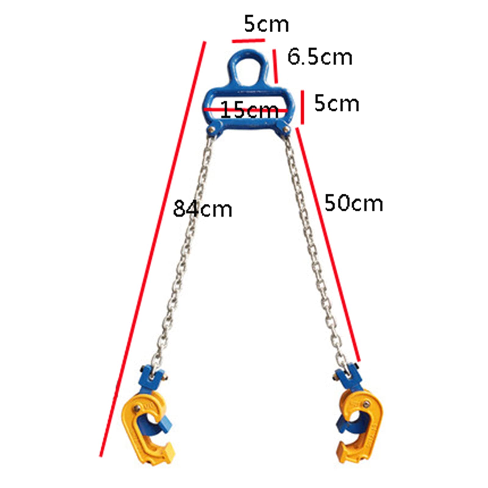 Futchoy 1 Ton Bucket Elevator Chain Lifter Drum Forklift Warehouse Rigging Carbon Steel for Extra Attachment Options Forklift, Crane, Jib Boom, Chain Lifter