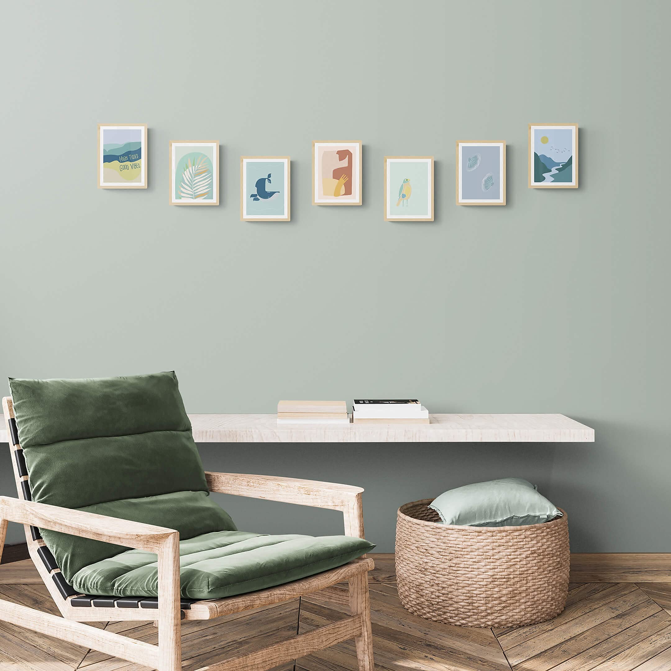 60PCS Boho Wall Collage Kit (5x7") | 3 Sets in 1 | Cute Wall Art Prints | Handmade Aesthetic Room Decor by Vibes and Vistas
