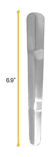 EISCO Trowel Spatula, 6.9" - Stainless Steel, Polished - Dual End, Tapered Trowel Shaped Scoops