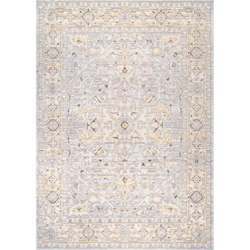 nuLOOM Arlene Vintage Medallion Area Rug, 4' 3" x 6' 6", Beige