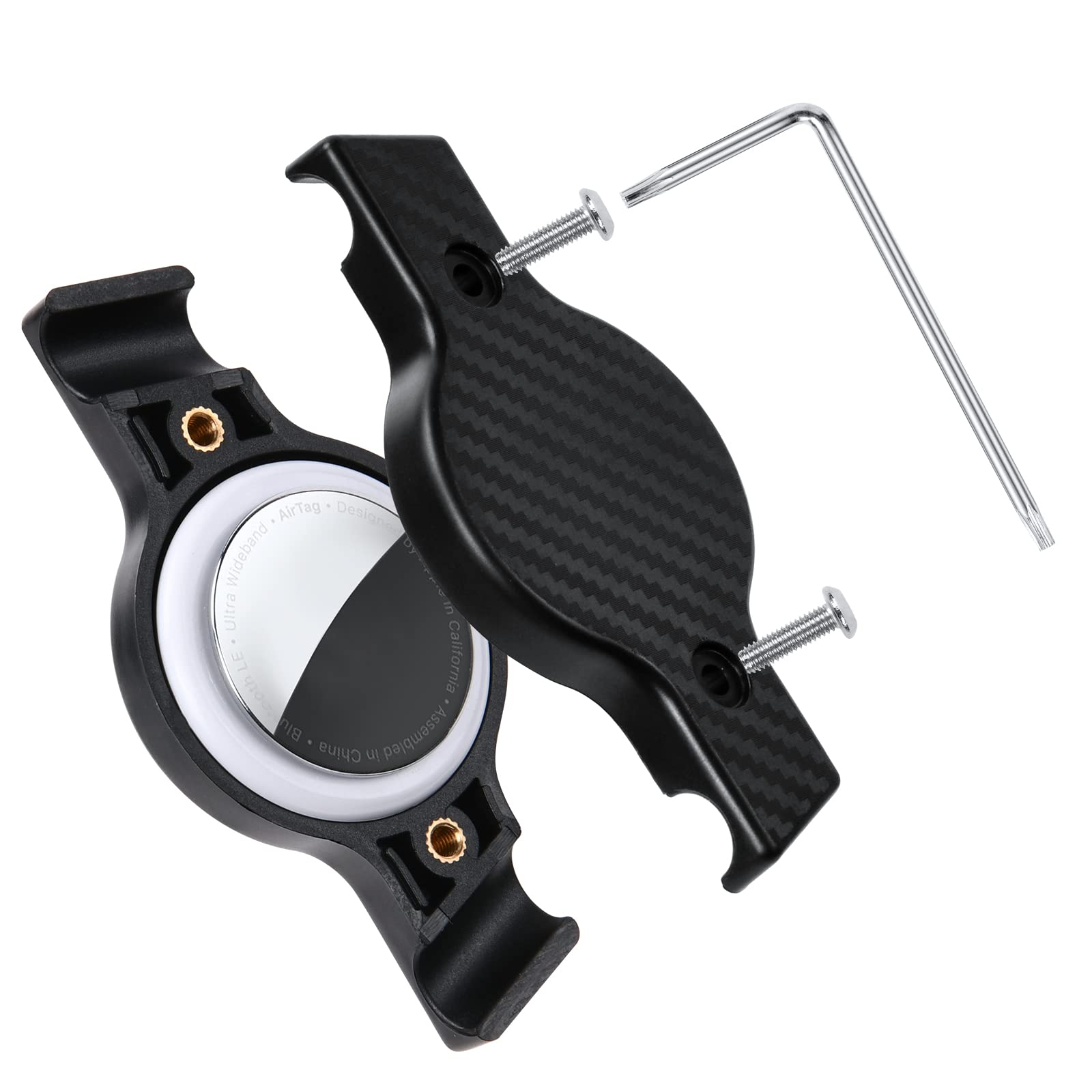 Ainiv AirTag Bicycle Mount, AirTag Bike Mount Holder, Water Resistant Anti-Shake Bike Mount Holder, Hidden Under Seat Cases Protectors for Airtags Easy Attach Road Mountain Bicycle