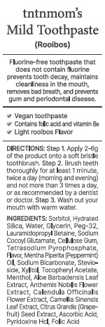TNTNMOM'S Vegan Toothpaste for Pregnancy | Fluoride-Free, Folic Acid & Vitamin B6 Enriched | Prevents Tooth Decay, Plaque & Gum Issues | Gentle Formula for Morning Sickness Support | Rooibos, 4.2oz