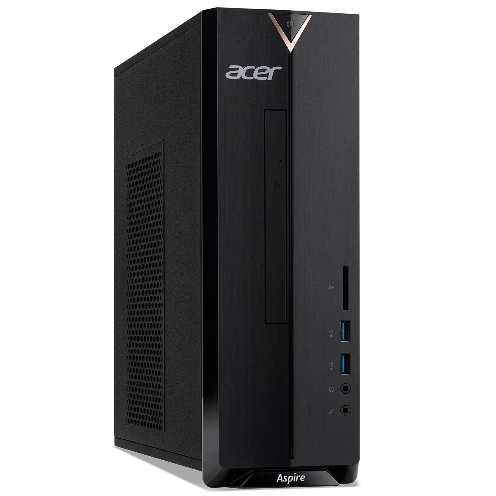 acer Aspire XC Business Desktop Computer | Intel 4-core Celeron J4125 Processor | 8GB DDR4 256GB SSD + 1TB HDD | Intel UHD 600 Graphics | Bluetooth DVD-RW VGA Win11 Black + HDMI Cable (Renewed)