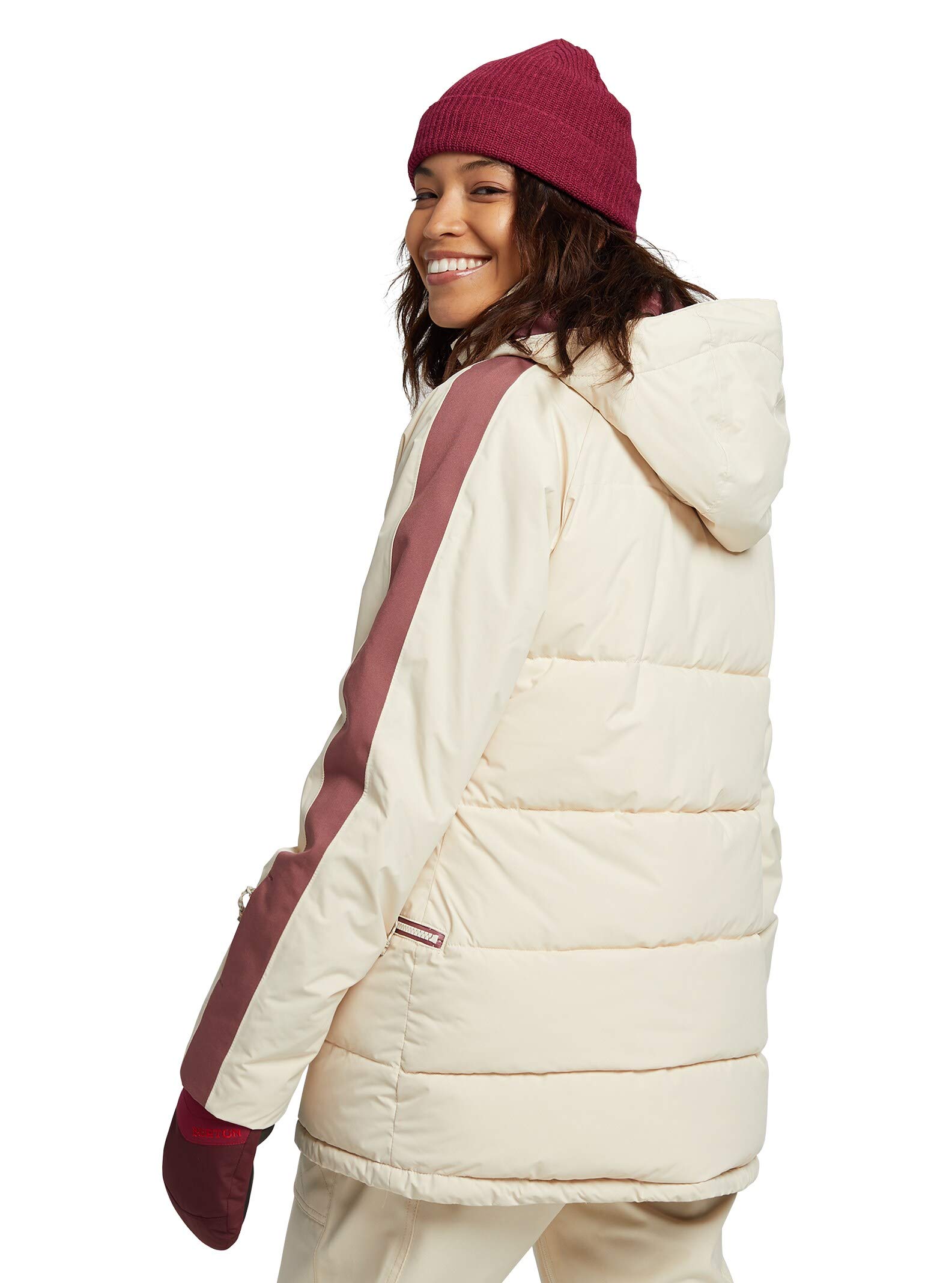 Burton Womens Keelan Jacket, Creme Brulee/Rose Brown, Large