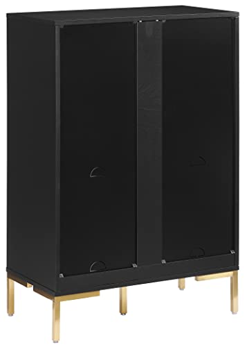 Crosley Furniture Juno Record Storage Cube Bookcase, Black