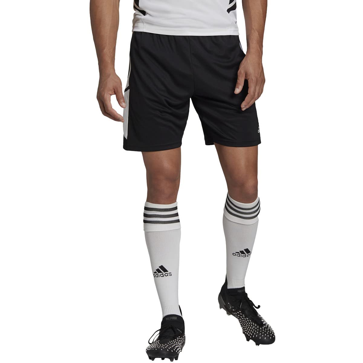 adidas Men's Condivo 22 Training Shorts, Black/White, Large