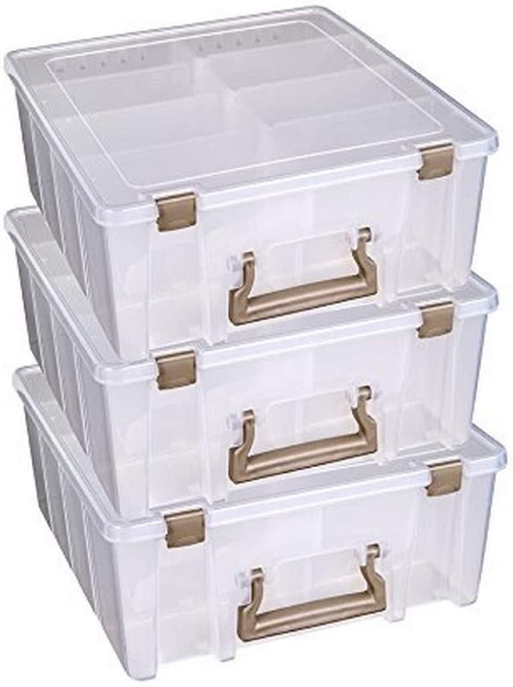 ArtBin Craft Storage Bundle - Super Satchel Box (3-pack) and Semi Satchel Box