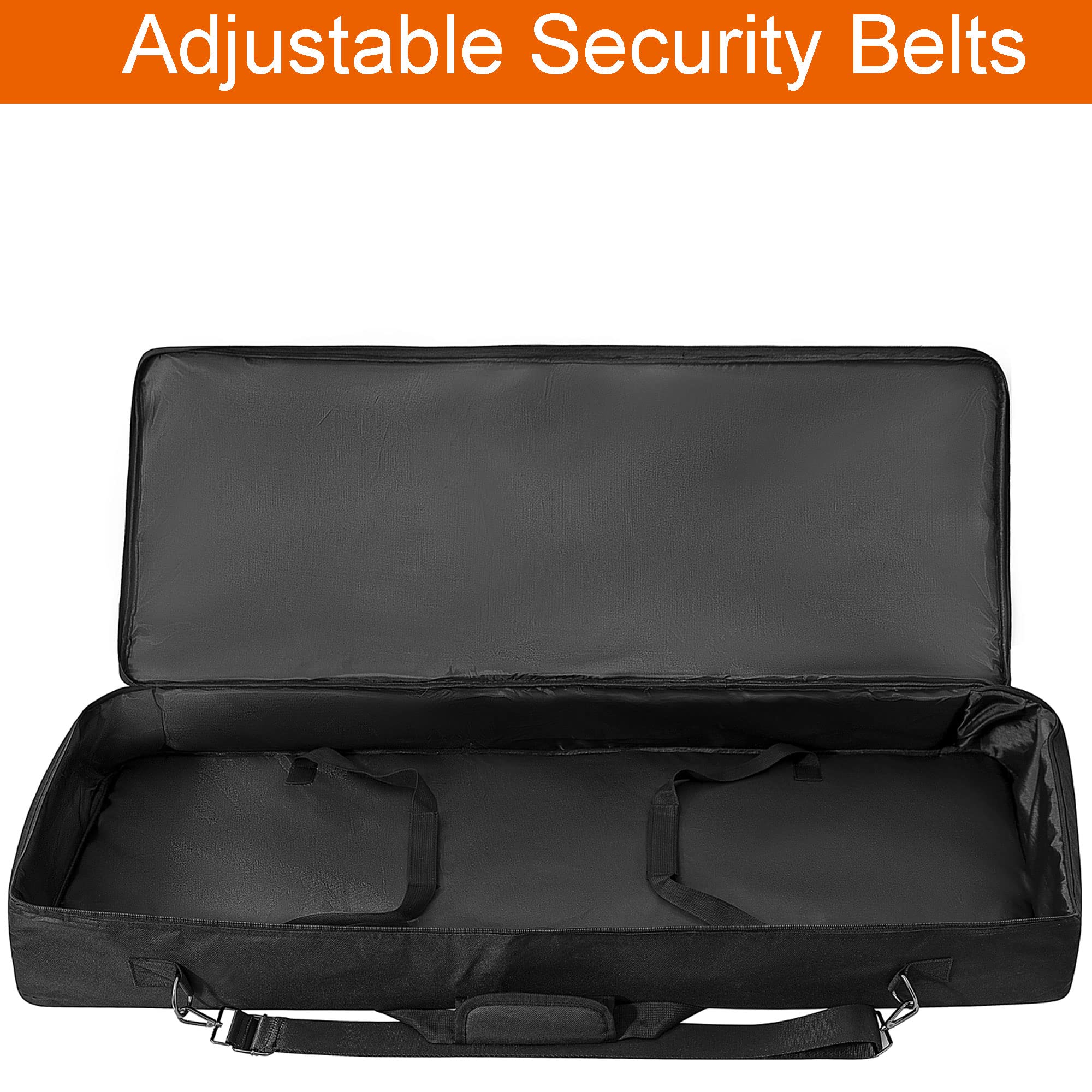 61 Key Keyboard Case Good Stitching 10MM Thick padding 40”×16.9”×5.5” Piano Case with Sponge Handles and take-down Shoulder Straps Padded Electric Keyboard Gig Bag Backpack with 3 ways to carrying