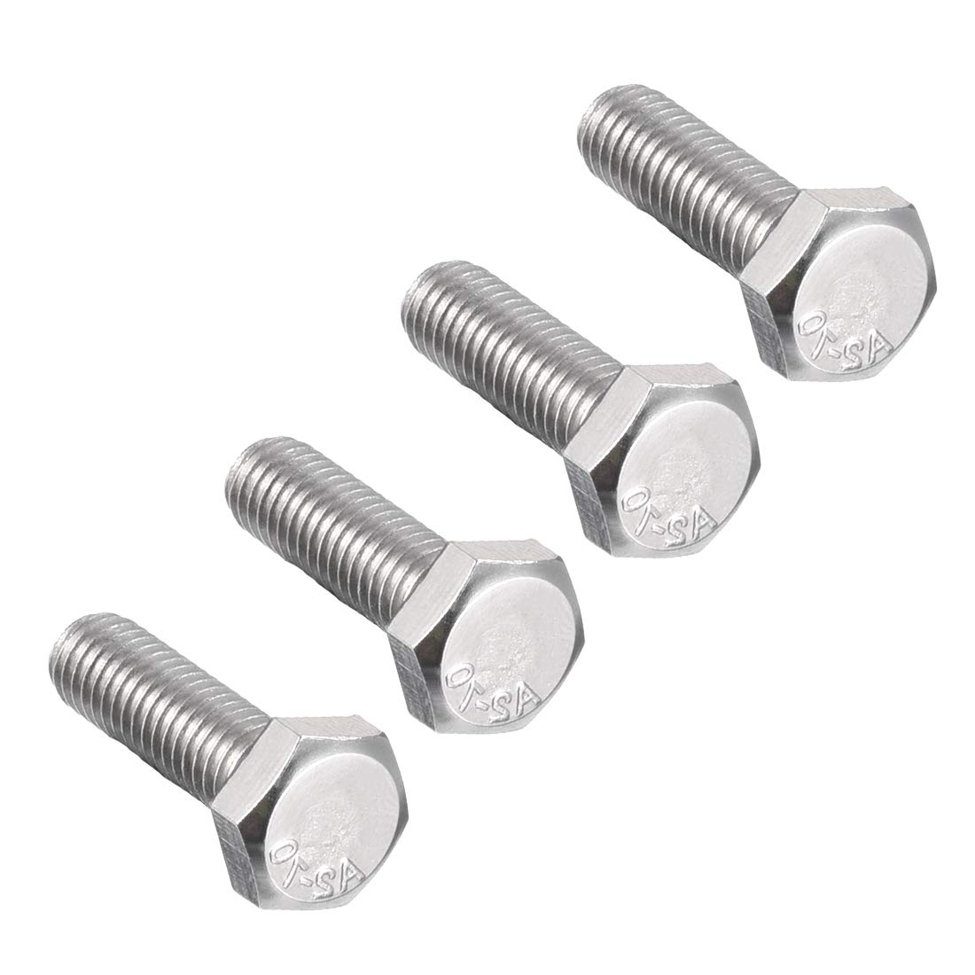 uxcell M6x20mm Hex Bolts 304 Stainless Steel Hexagon Left Hand Screw Bolt 4pcs