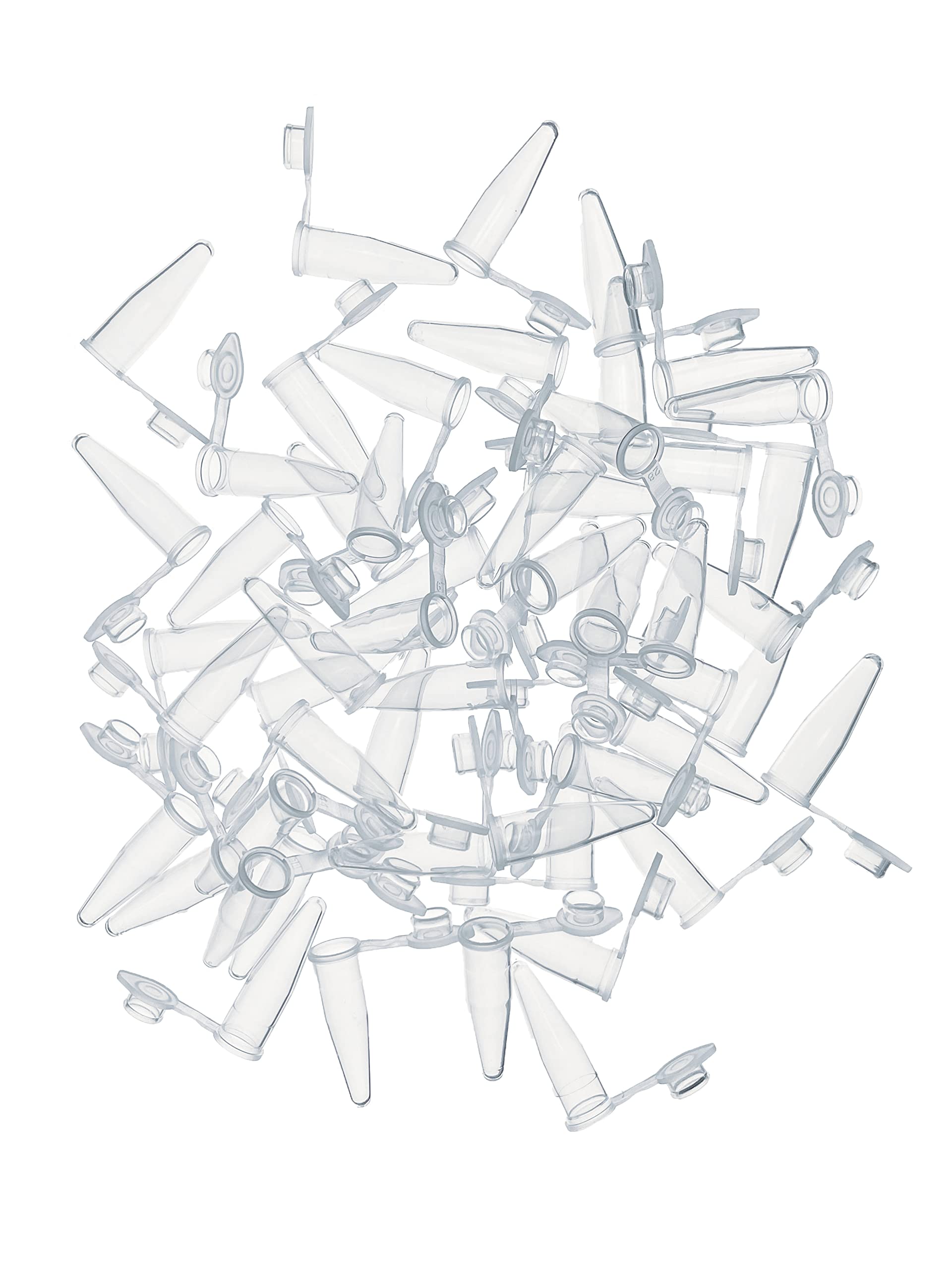 MUHWA 1000pcs PCR Tube with Flat Cap, 0.2 ml Microcentrifuge Tube, 0.2ml PCR Reaction Tube