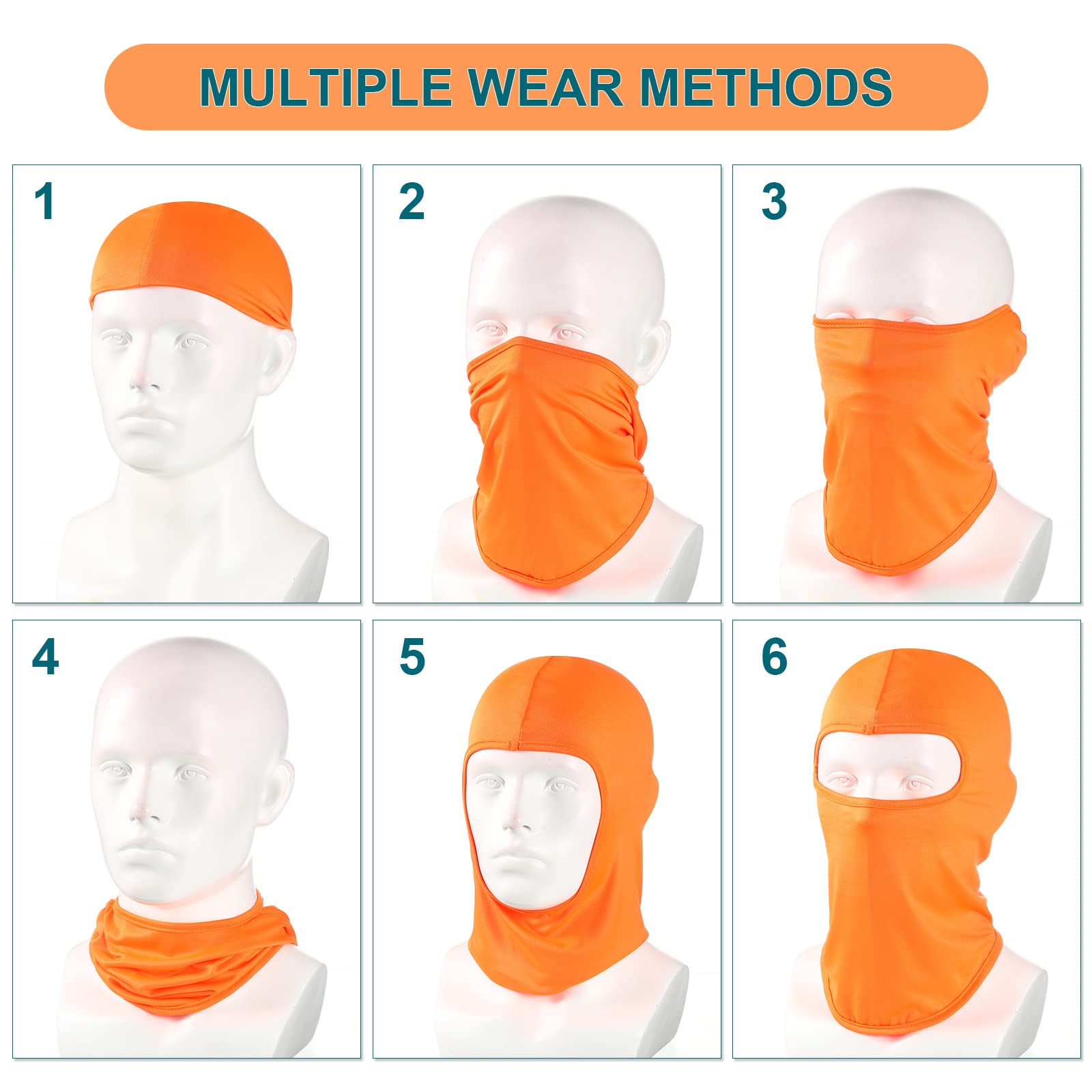 60 Pcs Balaclava Face Masks Men Full Face Cover Balaclava Mask PasamontaƱas Ski Mask Winter Mask for Men Women (Bright Colors)