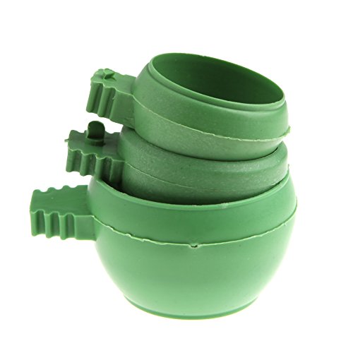 Itemap Mini Bird Parrot Food Water Bowl Feeder Plastic Pigeons Birds Cage Sand Cup Feeding Holder. (5pcs, Small)