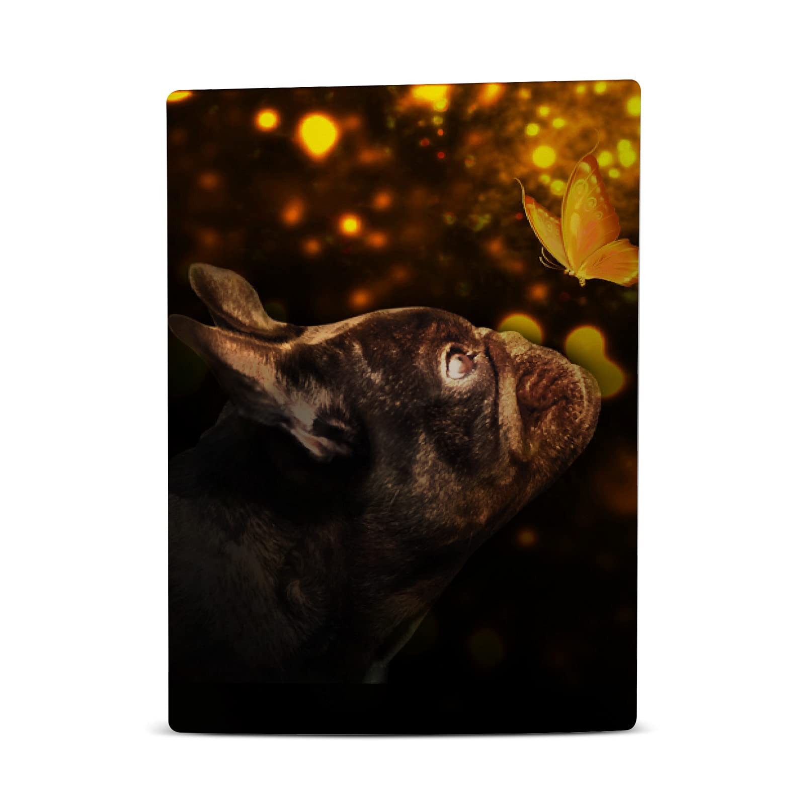 Butterfly French Bulldog Matte Vinyl Faceplate Sticker Gaming Skin Case Cover Compatible with Sony Playstation 5 PS5 Disc Edition Console & DualSense Controller