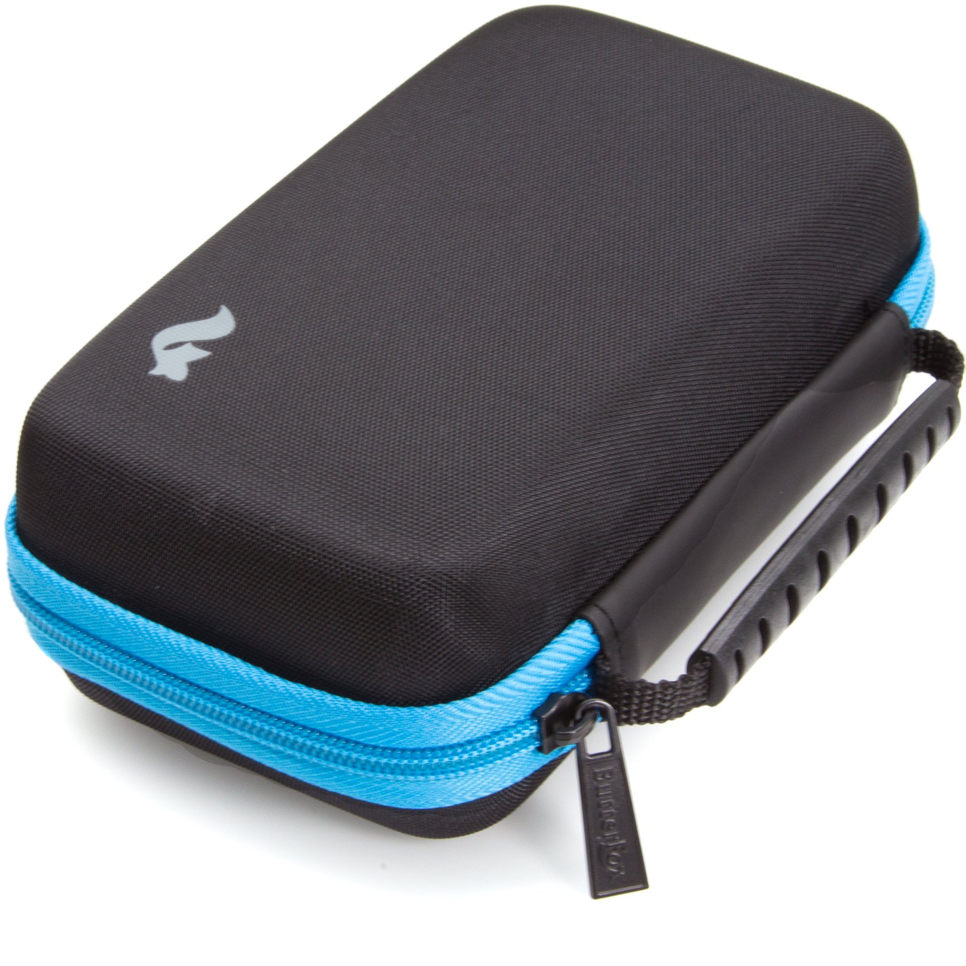 ButterFox Hard Carrying Case for New Nintendo 2DS XL + Large Stylus, Fits Wall Charger, 24 Game Cartridge Case Holder, Large Accessories Pocket - Black + Turquoise