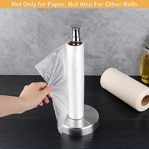 Aeibun Standing Napkin Holder Countertop - Napkin Roll Rack for Bathroom, Kitchen Counter,Apartment,Farmhouse(Silver)