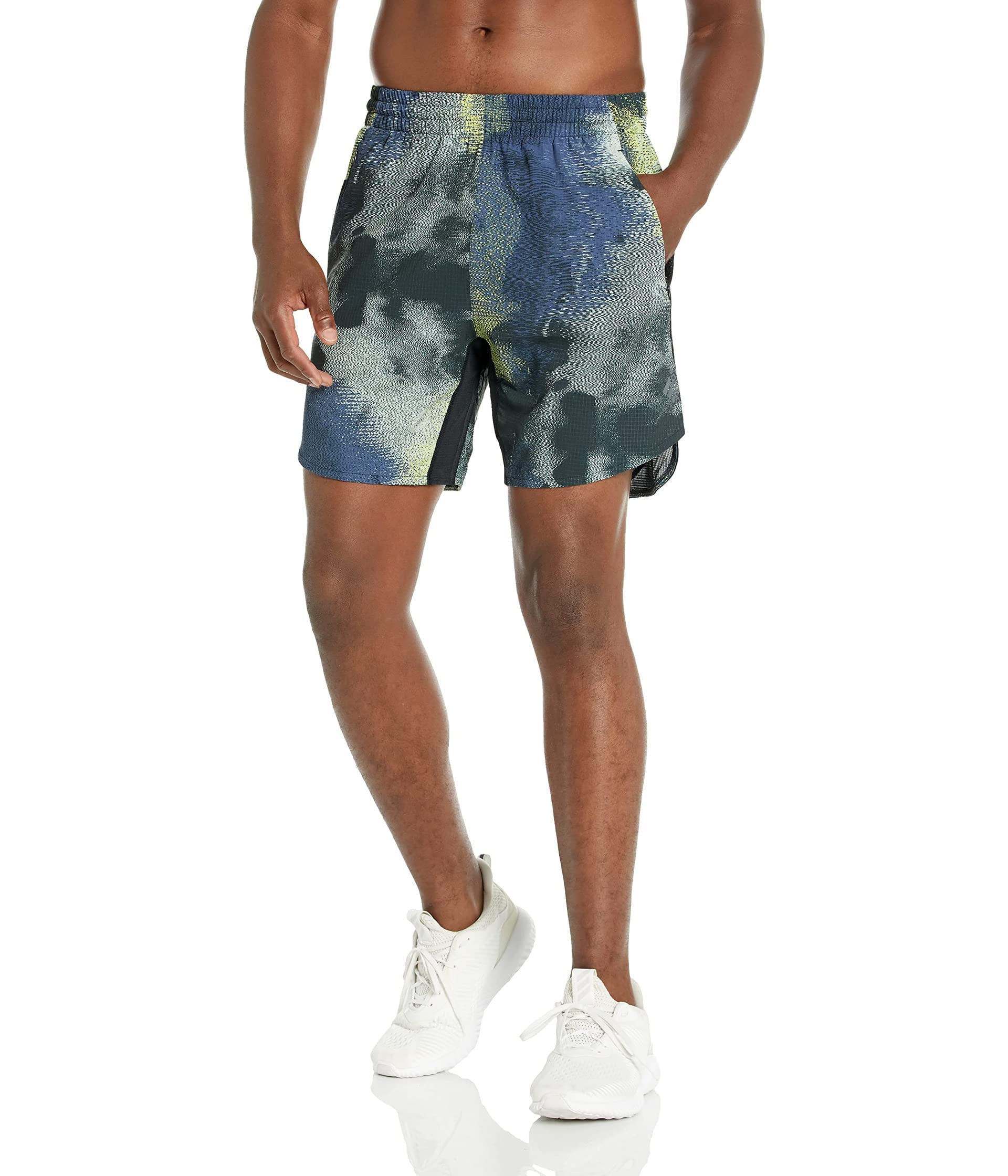 adidas Men's High Intensity Designed 4 Graphic Training Shorts, Multicolor/Impact Yellow, Medium