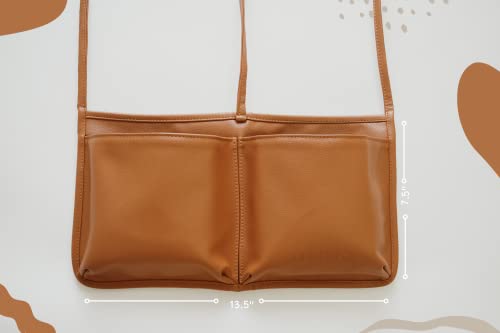 Lu & Ken Baby Nursery Crib Organizer - Vegan Leather Hanging Diaper Organizer for Crib - 13.5 x 7.5 Inch Nursery Storage Bedside Crib β Water and Stain Resistant