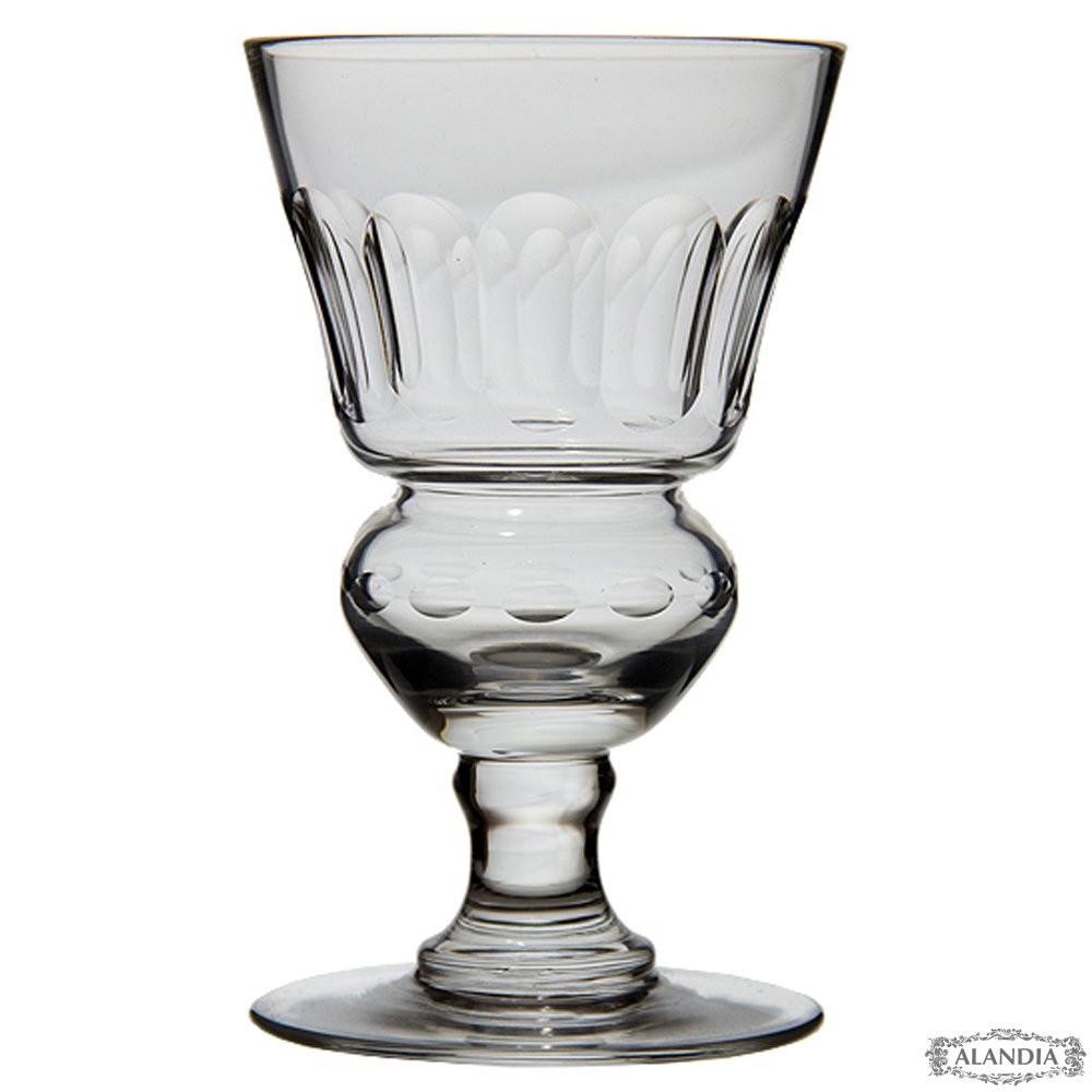 ALANDIA Original Absinthe Glasses Set of 4 | With Reservoir | Mouthblown Glass (not pressed)