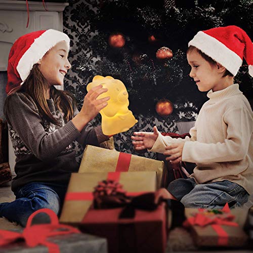 JADENS Cute Night Light for Kids – Paint Free Silicone Lion LED Nightlight, Nursery Lamp with Timer, for Toddler, Baby, Girls, Boys, Children Gift, Bedroom