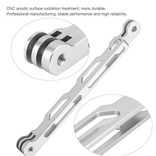 Action Camera Extension Portable Action Camera Tactics Extension Rod CNC Aluminium Alloy Extension Handle Bracket for Gopro(Gray)