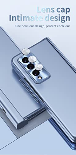 Case with S Pen for Samsung Galaxy Z Fold 3 5G 2021 with Removable Hinge Protection Holder and Built-in Camera Lens Protector and Front Screen Protector