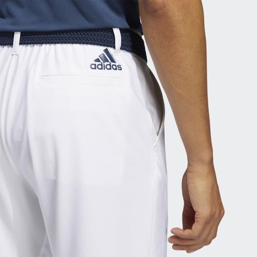 adidas Men's Primeblue 9 Inch Golf Shorts, White, 33