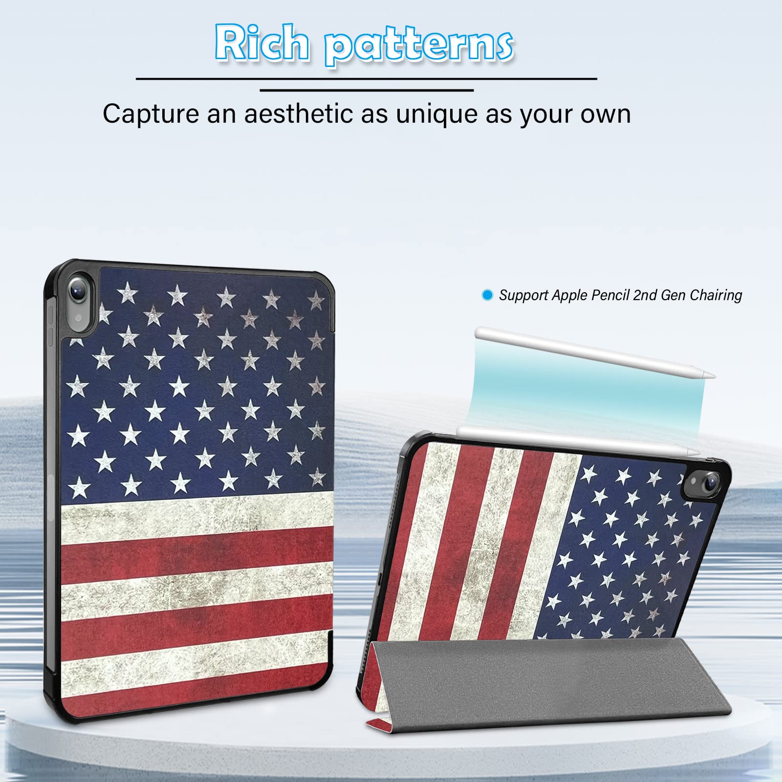Aippdo Case for iPad 10th Generation Case 2022. iPad 10.9 Inch Cover Anti-Fingerprint,Anti-Scratch,Support 2nd Gen Pencil,Auto Sleep/Wake,Camera Protection