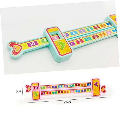 Ciieeo 3PCS Wooden Toys Wooden Puzzles Puzzles Puzzles Numbers Matching Toy Montessori Math Toy Early Educational Stationery Cartoon Teaching aids Material Ruler