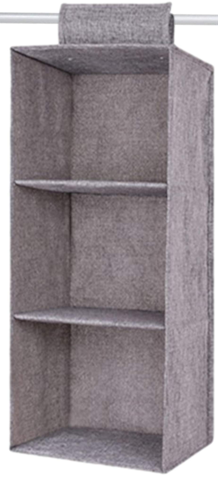 Japarismo Hat Rack Organizer Dust Shield Storage Shelf Hanging Baseball Cap Keep Holder for Closet Clothing and Accessories Shelves (Natural Gray, 3 Shelves 10.6WĂ10.6DĂ23.6H)