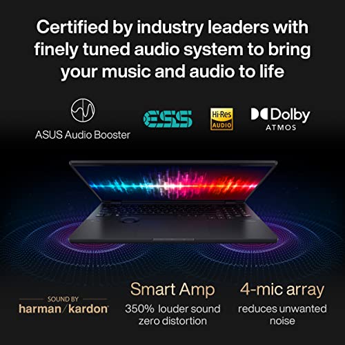 ASUS 2023 ProArt StudioBook 16 OLED Laptop, 16” 3.2K OLED Touch Display, Intel Core i9-13980HX CPU, Nvidia GeForce RTX 4060 GPU, 16GB DDR5 RAM, 1TB SSD, Windows 11 Home, H7604JV-PS94T, Mineral Black