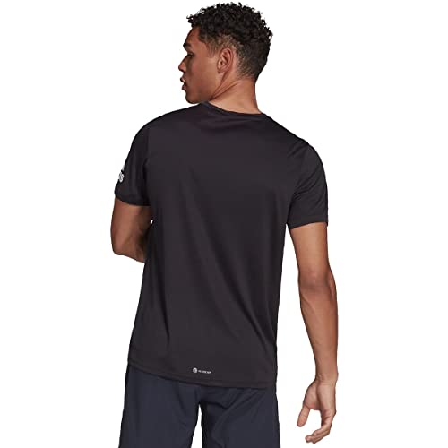 adidas Men's Run It T-Shirt, Black (Sleeve Logo), 4X-Large