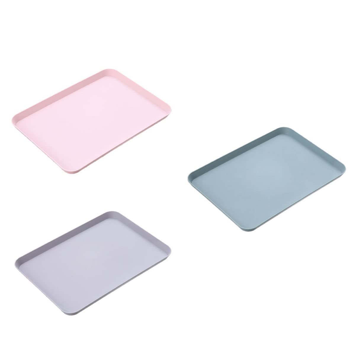 6 Pcs Square Plastic Fruit Plate Serving Platters Plastic Fruits Plate Rectangular Party Platters Plastic Plate Serving Party Platter Service Plate Rectangular Serving Tray