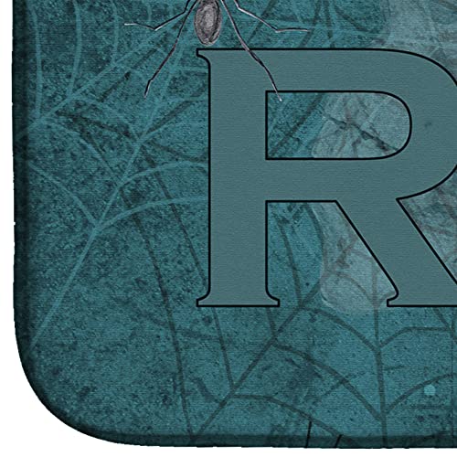 Caroline's Treasures SB3004DDM RIP Rest in Peace with spider web Halloween Dish Drying Mat Absorbent Dish Drying Mat Pad for Kitchen Counter Dish Drainer Mat for Countertop, 14 x 21", Multicolor