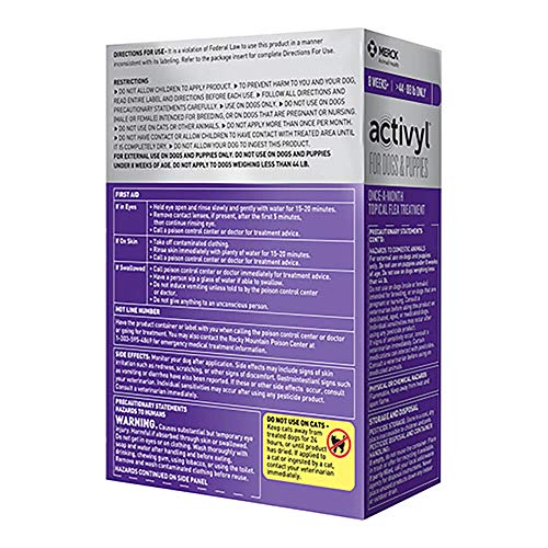 Activyl Large Dogs & Puppies 45-88lbs, 6-pack