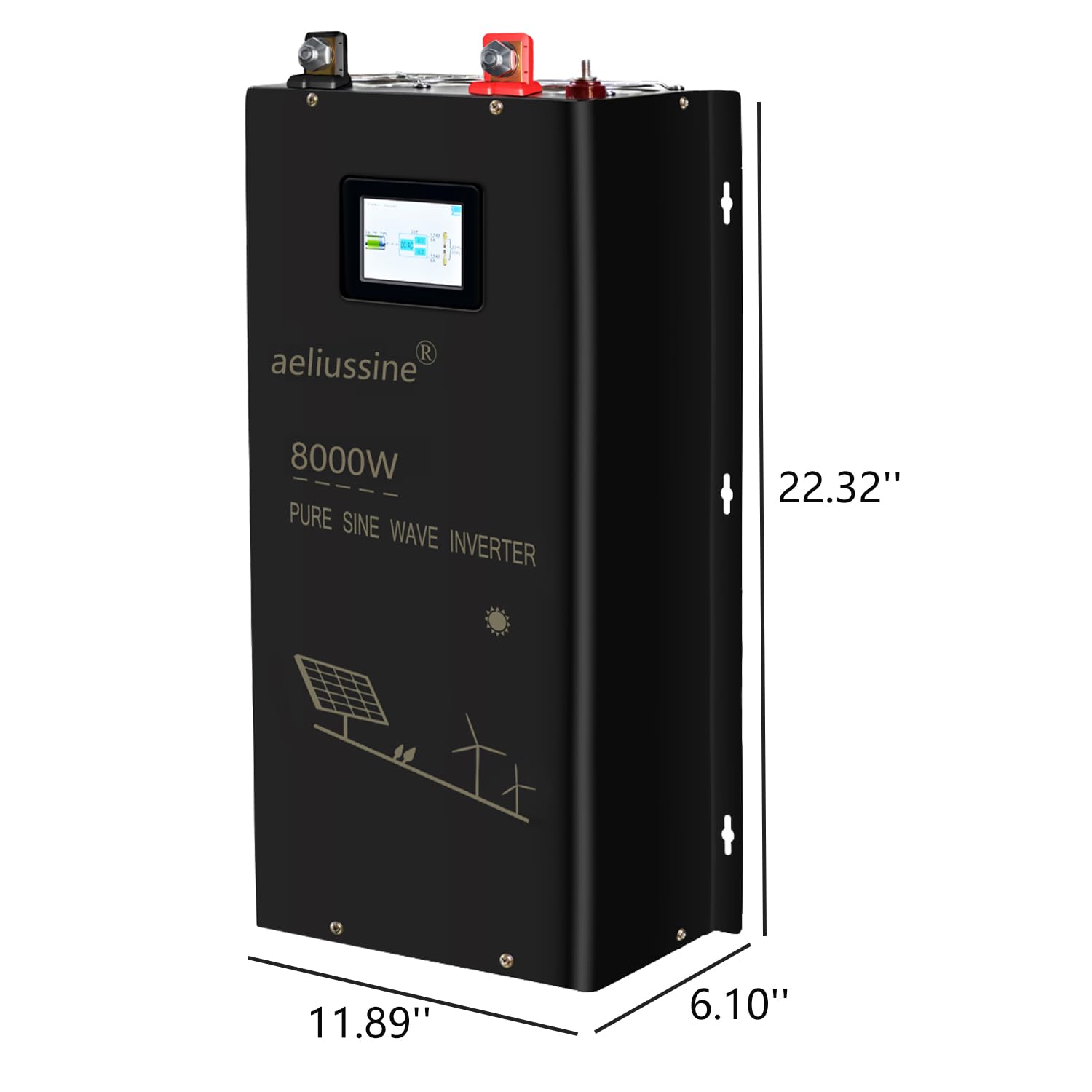 aeliussine 2000W 24v Pure Sine Wave Split Phase Inverter - 24v to 120v / 240v, 4 AC Outlets - Reliable Power for Home & RV Use
