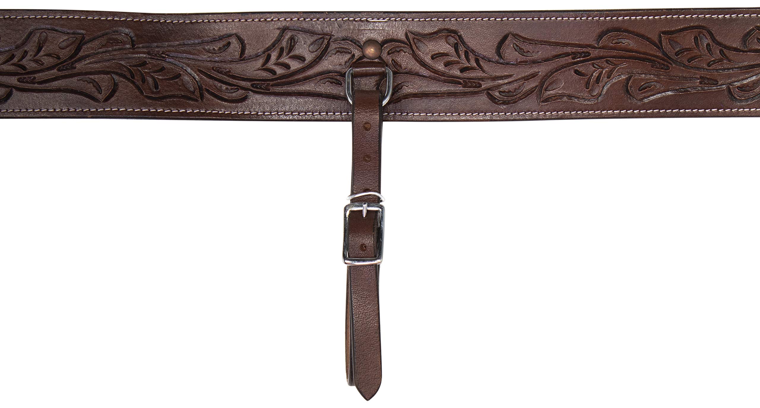 Acerugs Flank Cinch for Western Saddles Horse TACK Smooth Leather Black Brown TAN Back Cinch Rear GIRTHS (Brown)