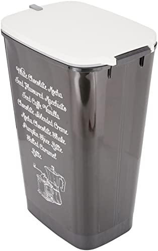 KISS KIS 8071900 1790 01 Waste Bin 45 L Chic Coffee Menu DISPLAY24 Teenager Plastic Multicolor, 29 X 44.5 X 60.5 cm