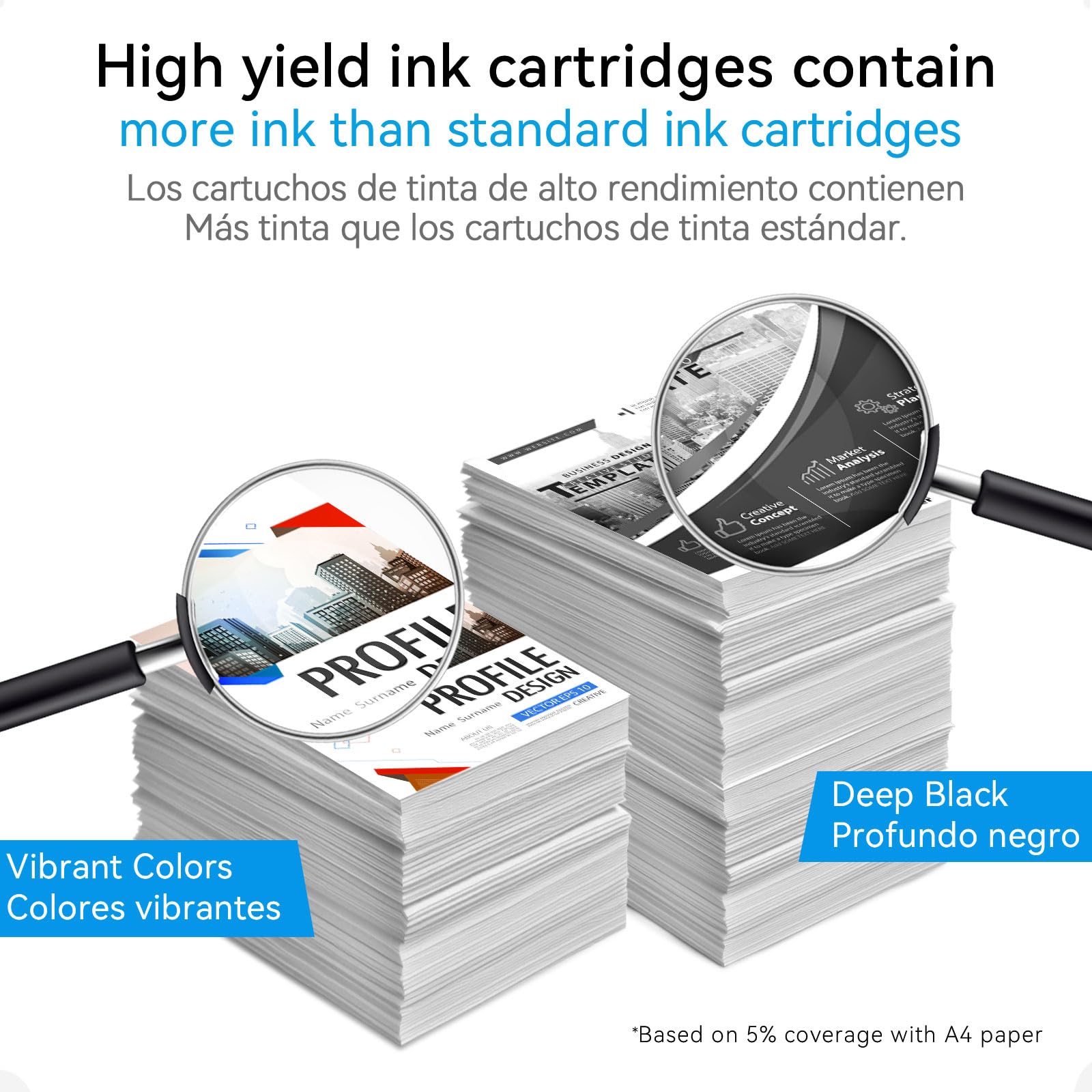 63XXL Compatible Ink Cartridge Replacement for HP 63XL Black Color Combo Pack 63 Work for HP OfficeJet 3830 4650 5255 Envy 4520 4510 DeskJet 1112 3630 Printer