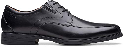 Clarks Men's Whiddon Pace Oxford, Black Leather, 11.5 Wide