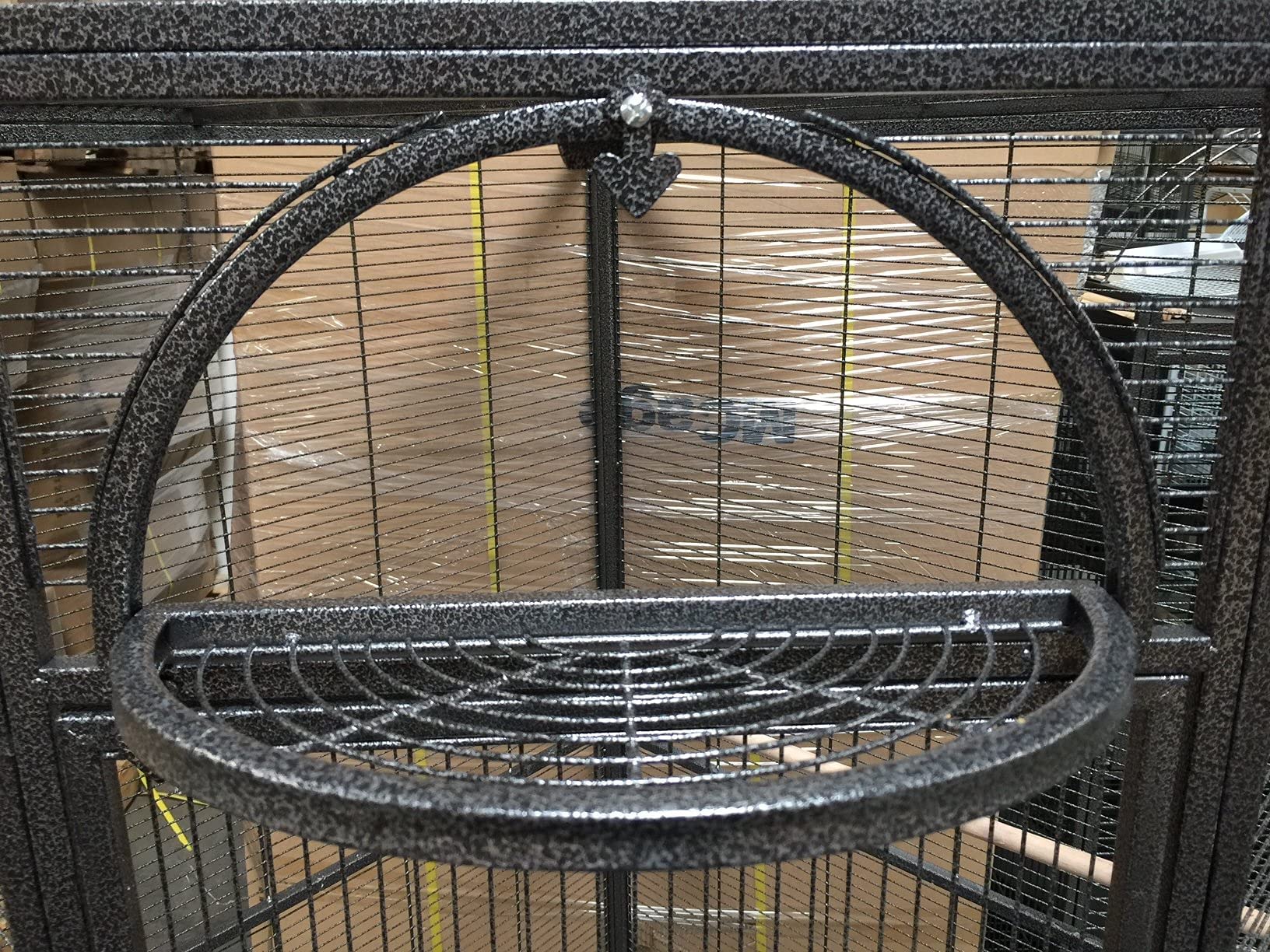 64" Extra Large Corner Flight Bird Parrot Cage for Cockatiel Parakeet Budgies Parrot with Around Metal Seed Skirts, Tight 1/2-Inch Bar Spacing (BlackVein)