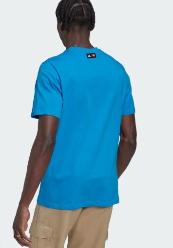 adidas Men's Soccer X Lego Soccer Graphic TEE Bright Blue (as1, Alpha, x_l, Regular, Regular)