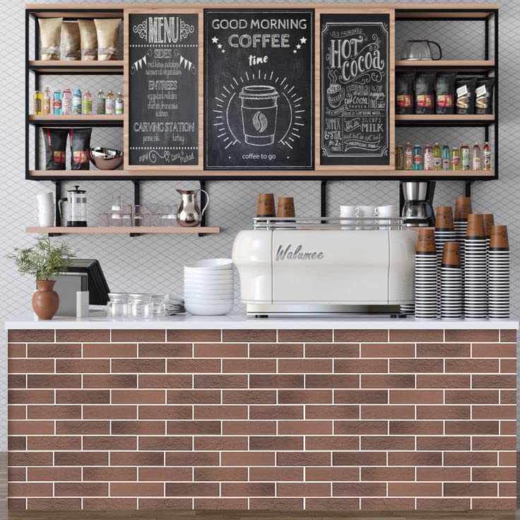 TORURAL 100 Vintage Brown/Red Faux Brick Wall Tiles, 3D Thin Brick Veneers for Bedroom, Bathroom, Kitchen, Fireplace and Fence Wall Panels (14.2 sq ft)