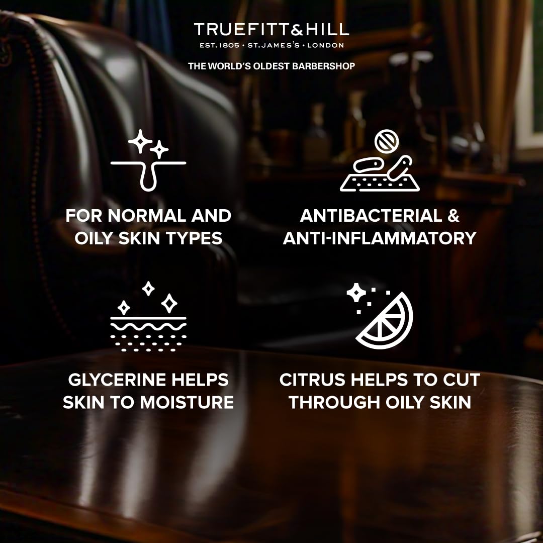 Truefitt & Hill Shaving Cream Tube - 1805 - Premium Glycerin-Based Lather, Smooth Glide, and Hydration for a Luxurious Shave - 2.65 oz