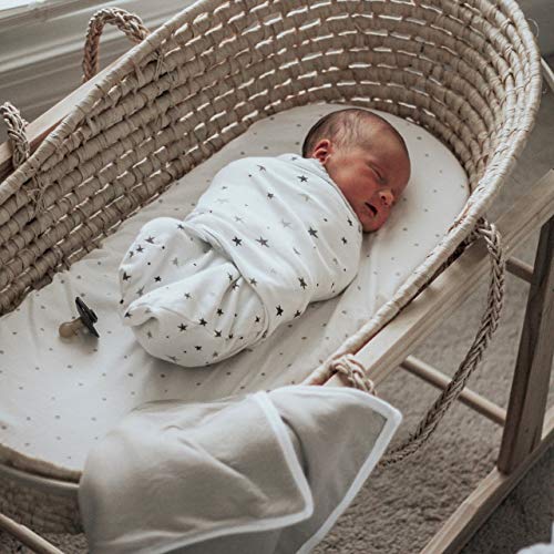 Ely's & Co. Adjustable Swaddles for Newborn, Baby Swaddles 0-3 Months, Velcro Swaddle Sack for Baby Girl/Boy, 2 Pack (Grey Star)