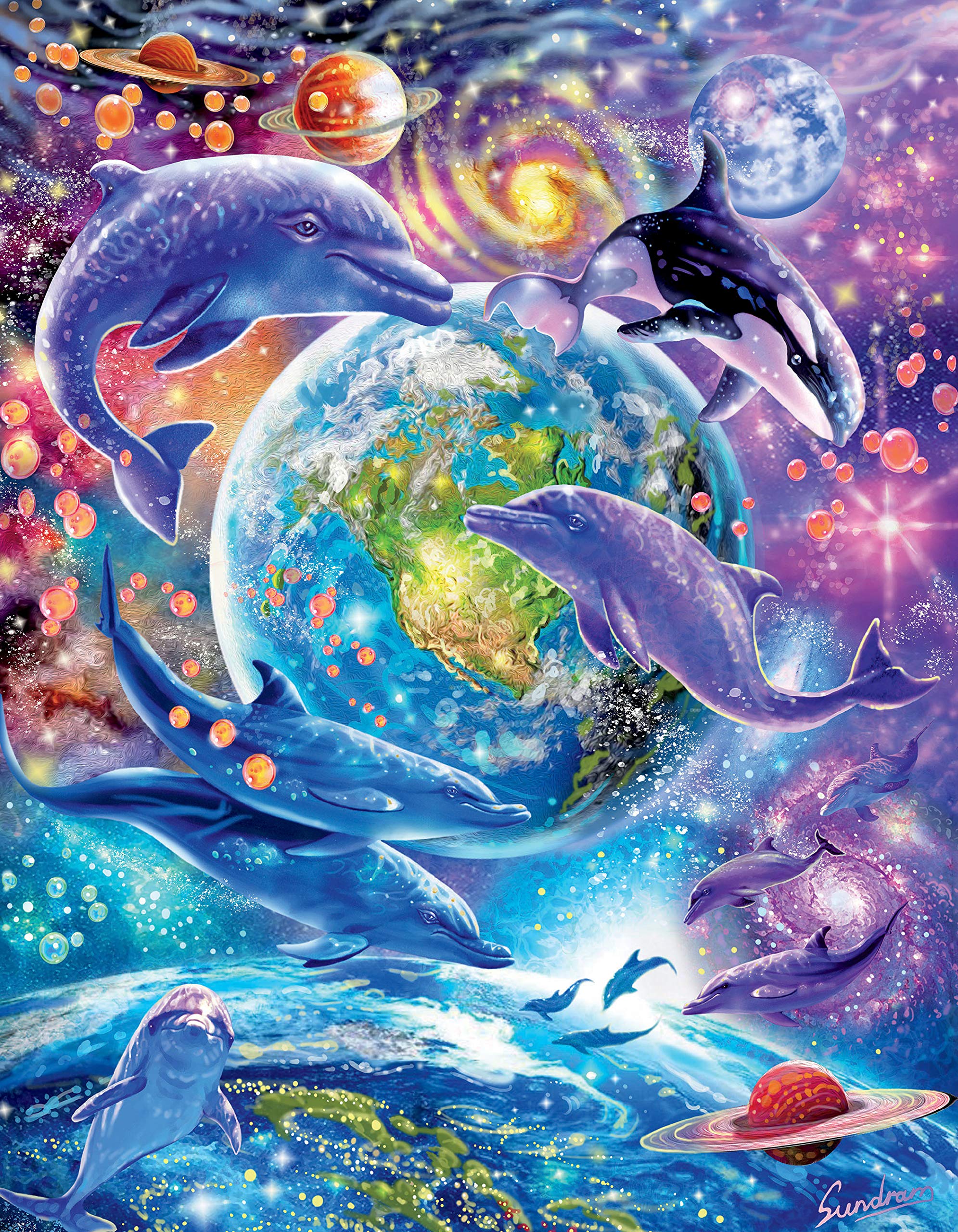 Ceaco - 8 in 1 Multipack - Seaside - (2) Round 300 Piece, (4) 550 Piece, (1) 750 Piece (1) 1000 Piece Jigsaw Puzzles