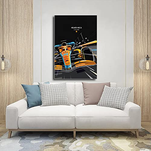 ERWYN Mclaren poster Formular One Poster F1 Walls Canvas Car Posters Wall Art Canvas For Boys Room Vintage Unframe-style 12x18inch(30x45cm)