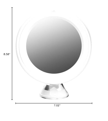 Vimdiff 10X Magnifying Makeup Mirror with Lights, Portable Hand Cosmetic Magnification Lighted Makeup Mirror for Home Tabletop Bathroom Shower and Travel