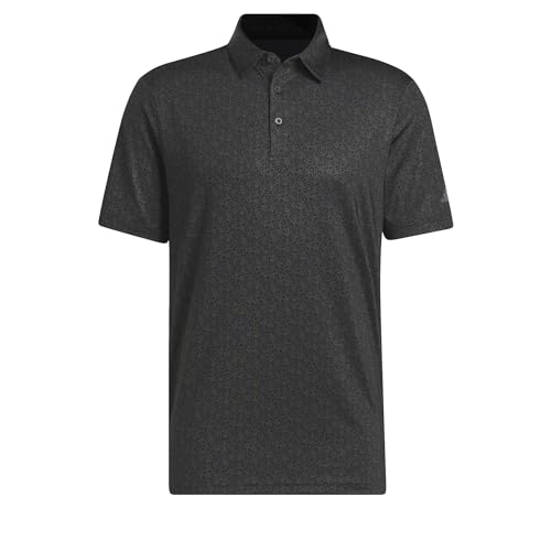 adidas Men's Ultimate365 All Over Printed Polo Shirt, Black, X-Large